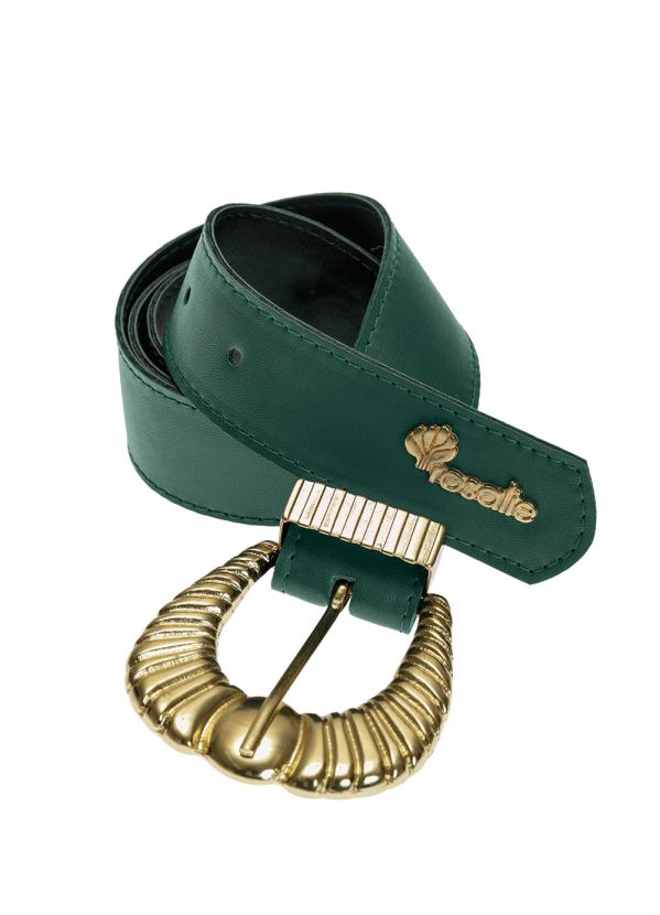 Cinto Verde com Fivela de Metal - Queima de Estoque