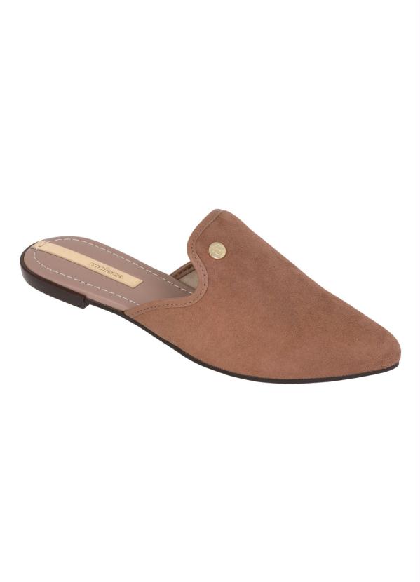Mule Moleca Moleca Camel com Detalhe Dourado - Multimarcas