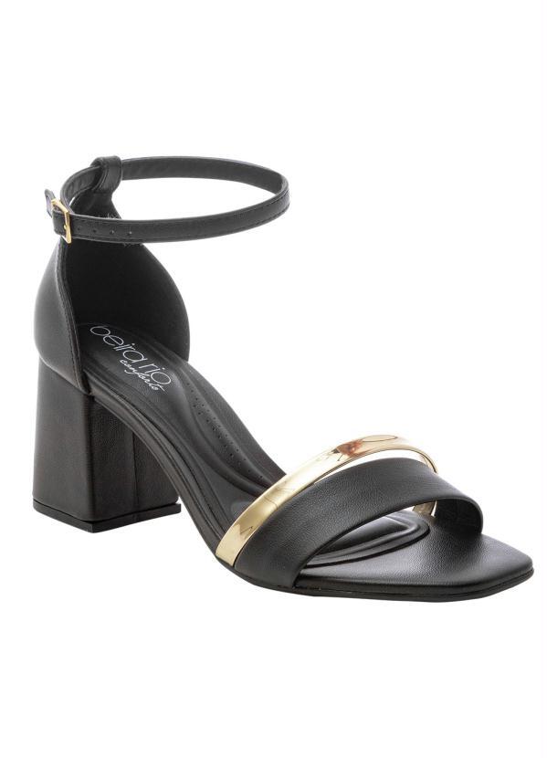 Sandália Beira Rio Preto em Sintético - Multimarcas