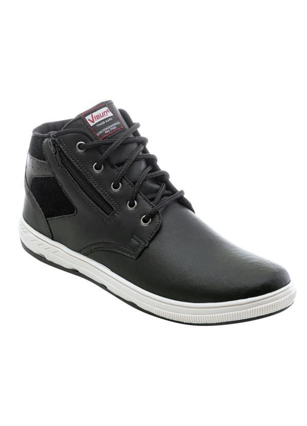 Bota Masculina Preta com Zíper - Queima de Estoque