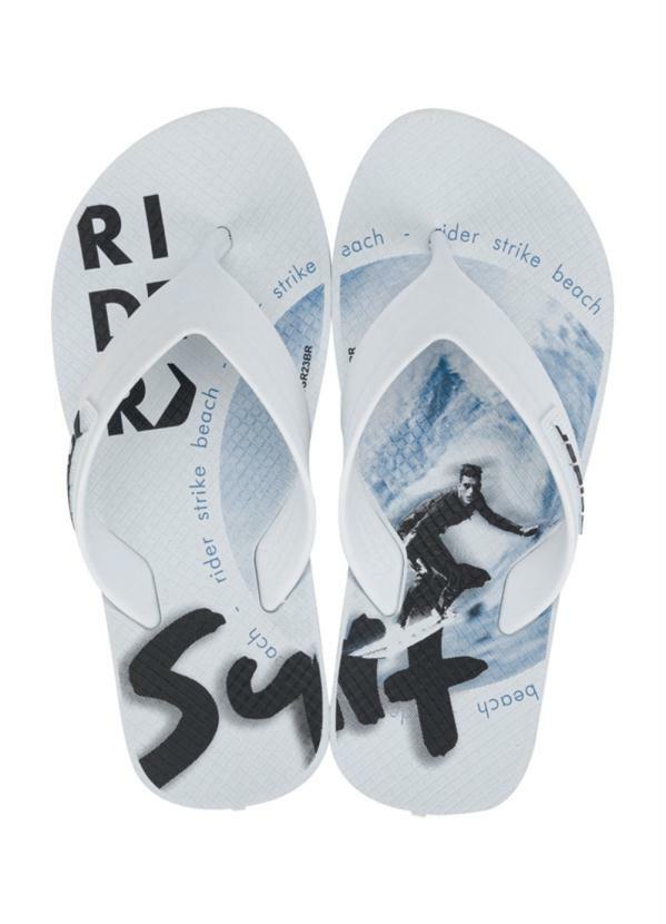 Chinelo Rider Strike Beach Branca - Multimarcas
