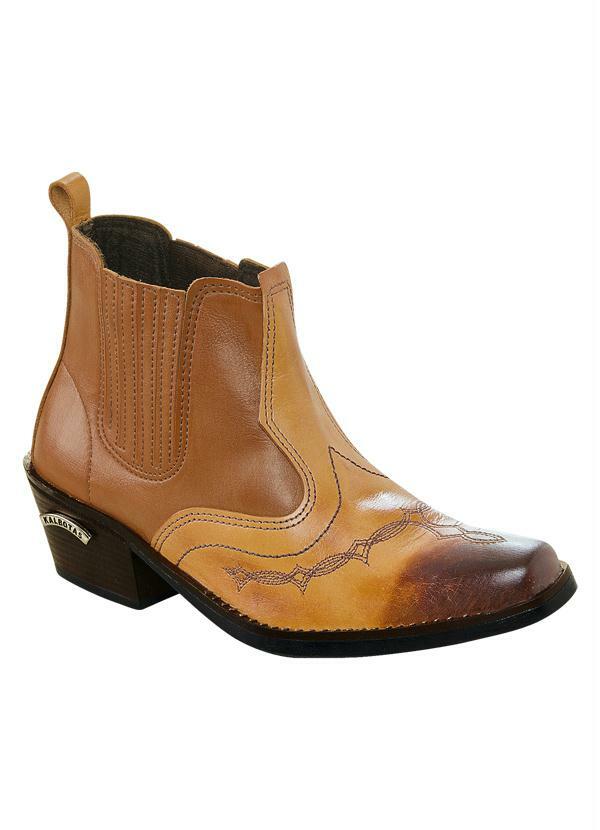 Bota Cowboy Masculina Caramelo - Perfecta