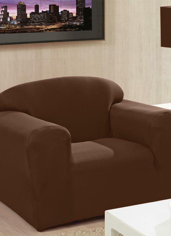 Capa para Sofá 1 Lugar Marrom - Lar&Lazer