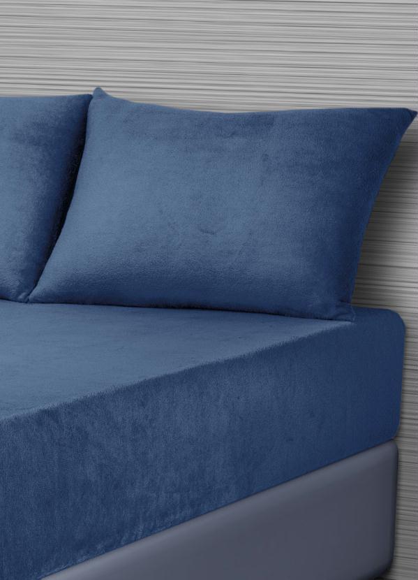 Fronha Plush Azul Marinho 1 Peça - Lar&Lazer