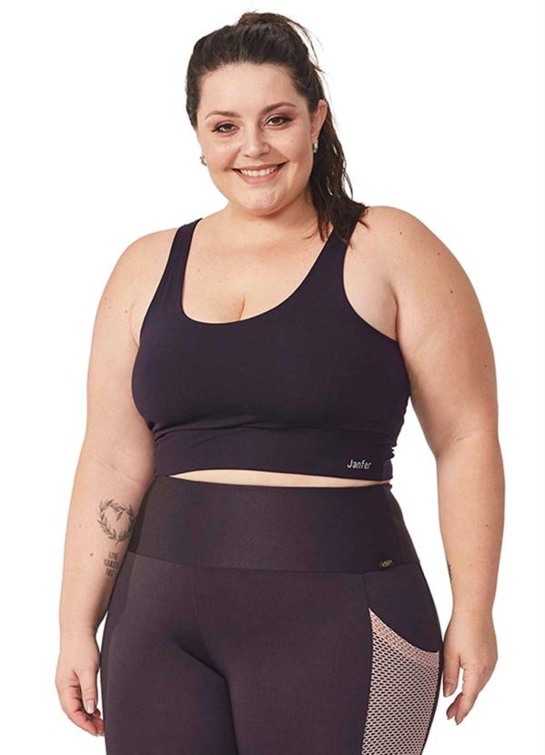 Top Preto Janfer Cós Largo - Janfer