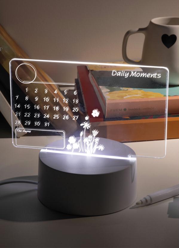 Calendário Eletrônico Luminária Led - Lar&Lazer