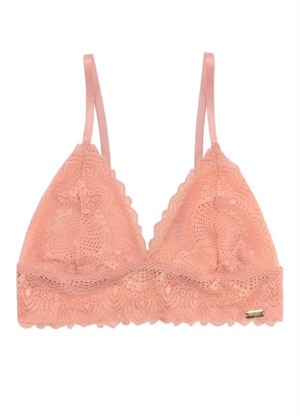 Top Renda Rose Rosa - Angel