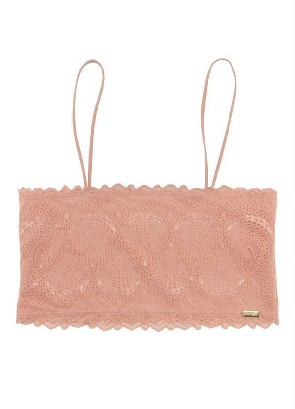 Top Renda Rose Rosa - Angel