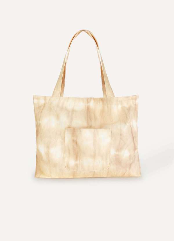 Bolsa Ecobag em Sarja Tie Dye Bege - Hering Oficial