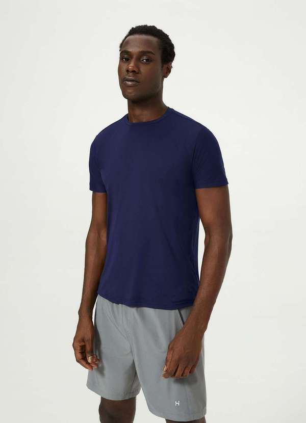 Camiseta Esportiva Masculina Easy Care Azul - Hering Oficial