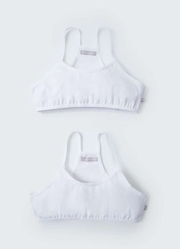 Kit com 2 Tops Infantil Menina Hering Kids Branco - Hering