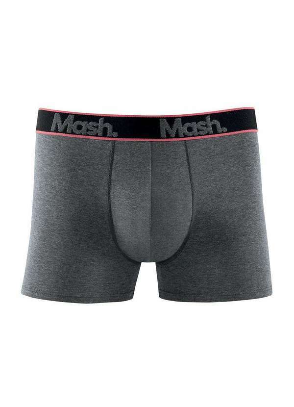 Cueca Boxer Mash Cotton Cinza Mescla Escuro - Mash