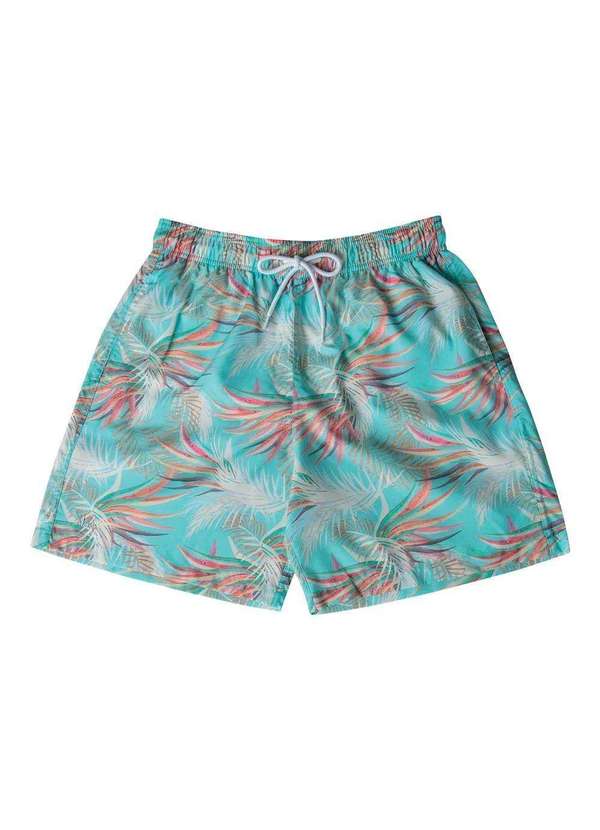 Short Masculino Mash Estampa Aquarela Conforto Verde - Mash