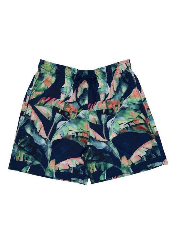 Shorts Estampado Palmeira Mash Azul Marinho - Mash