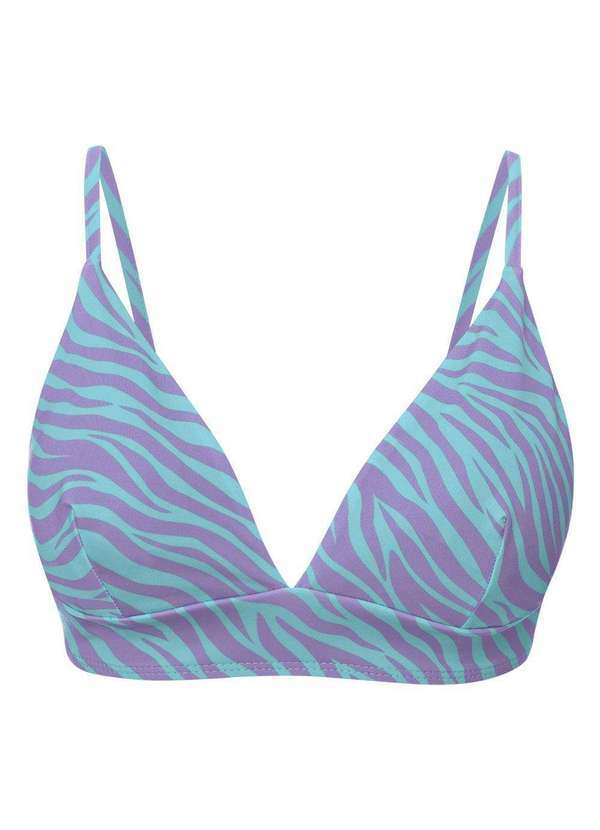 Biquíni Top Estampa Zebra She Feminino Moda Praia Azul - Mash