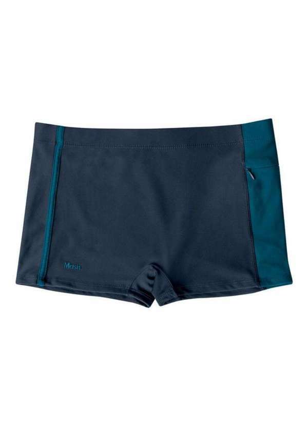 Sunga Boxer Lisa Bolso Mash Masculina Malha Macio Moda Praia Cinza ...