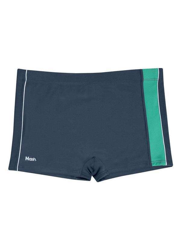 Sunga Boxer Mash com Recorte e Fita Cinza Chumbo - Mash