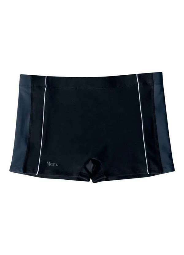 Sunga Boxer Recorte Mash Masculina Malha Conforto Moda Praia Preto - Mash