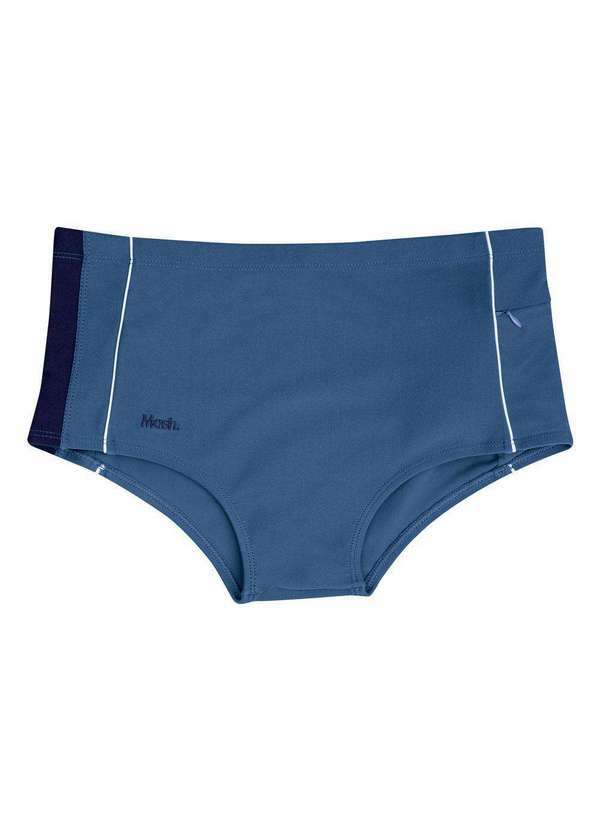 Sunga Mash Lisa com Recortes e Bolso Azul Jeans Escuro - Mash