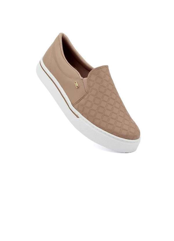 Tênis Casual Feminino Via Marte Slip On Bege Bege - Pixole