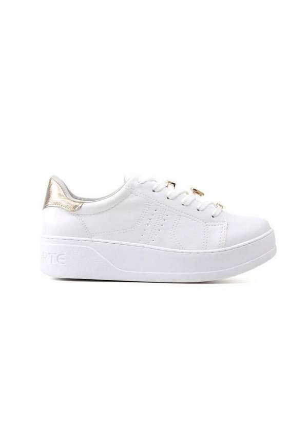 Tênis Casual Via Marte Flatform 023-002-01 Branco Branco - Pixole
