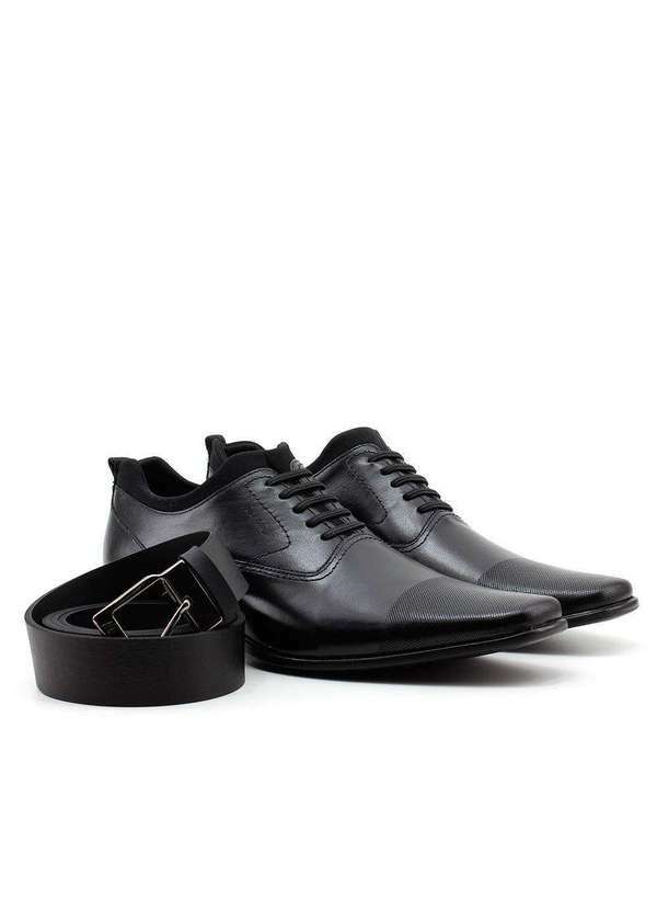 Sapato Masculino Rafarillo com Cinto Preto - Pixole