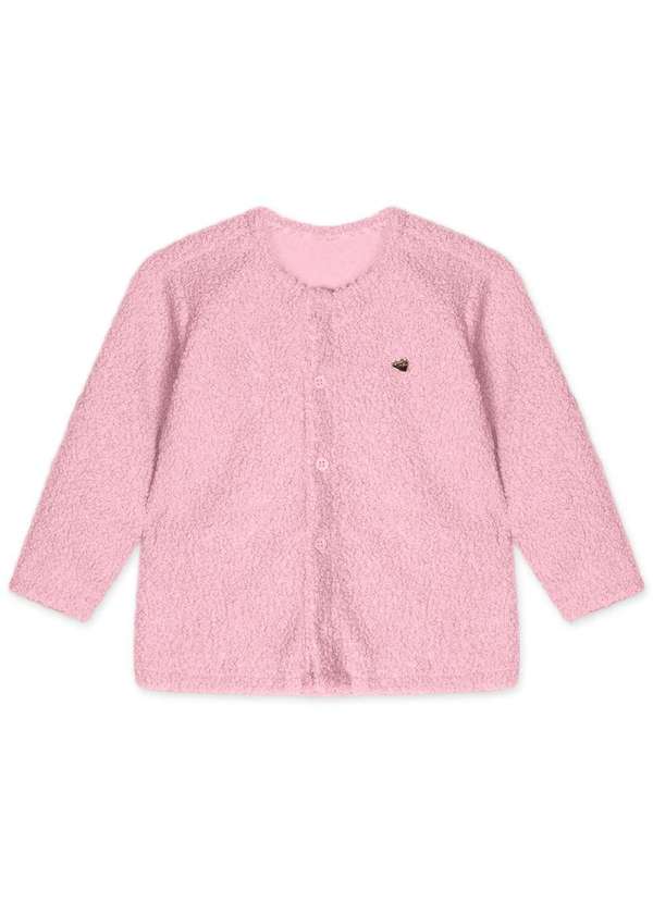 Cardigan Manga Longa Infantil Feminino Marisol Rosa - Clube Marisol