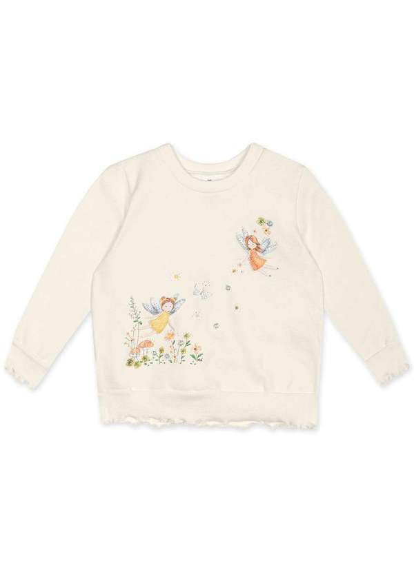 Conjunto Blusao e Calca Moletom Infantil Menina Marisol Bege - Clube Marisol