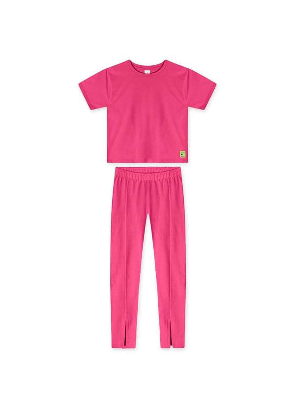 Conjunto Curto Infantil Feminino Marisol Rosa - Clube Marisol