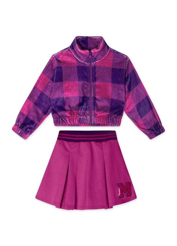 Conjunto Longo Xadrez Pelucia Infantil Feminino Marisol Rosa - Clube ...