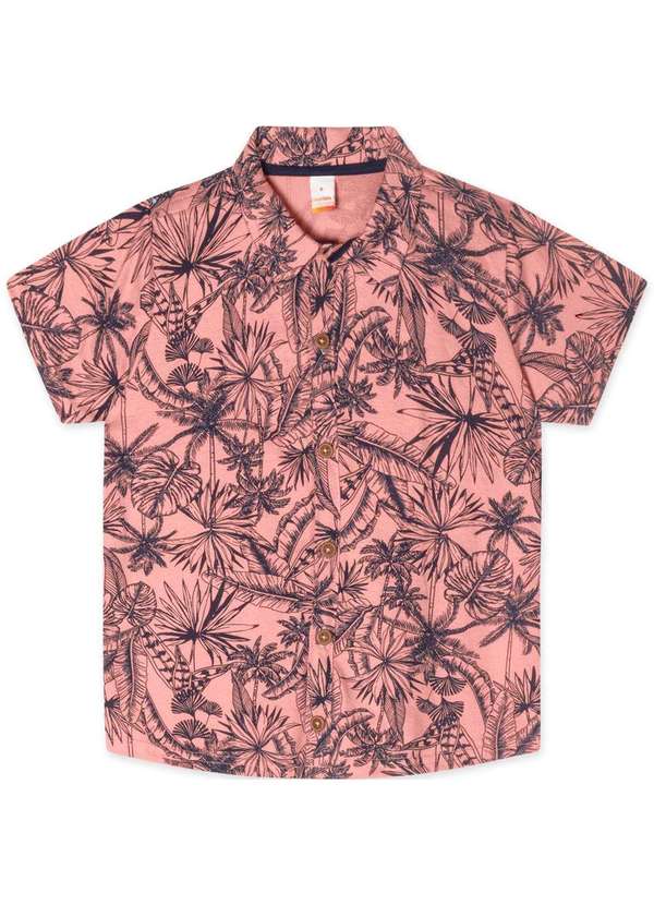 Camisa Manga Curta Infantil Masculina Marisol Rosa - Clube Marisol