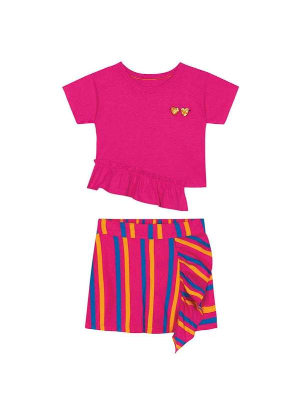 Conjunto Curto Infantil Feminino Marisol Rosa - Clube Marisol