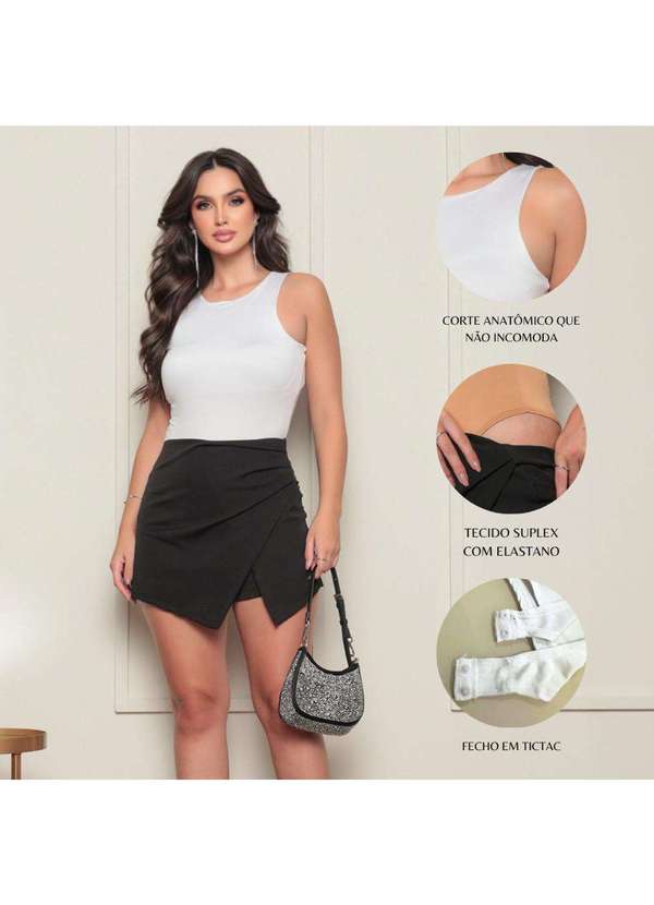 Body Regata Feminino Suplex - Z0009plus Marrom - Madame Geri