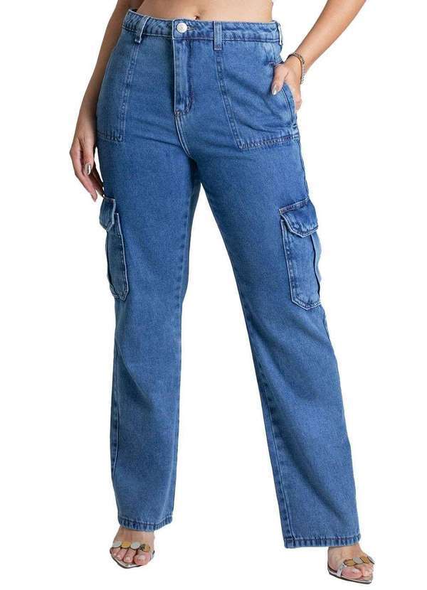 Calça Jeans Sawary Reta - 278179 Azul - Sawary Oficial