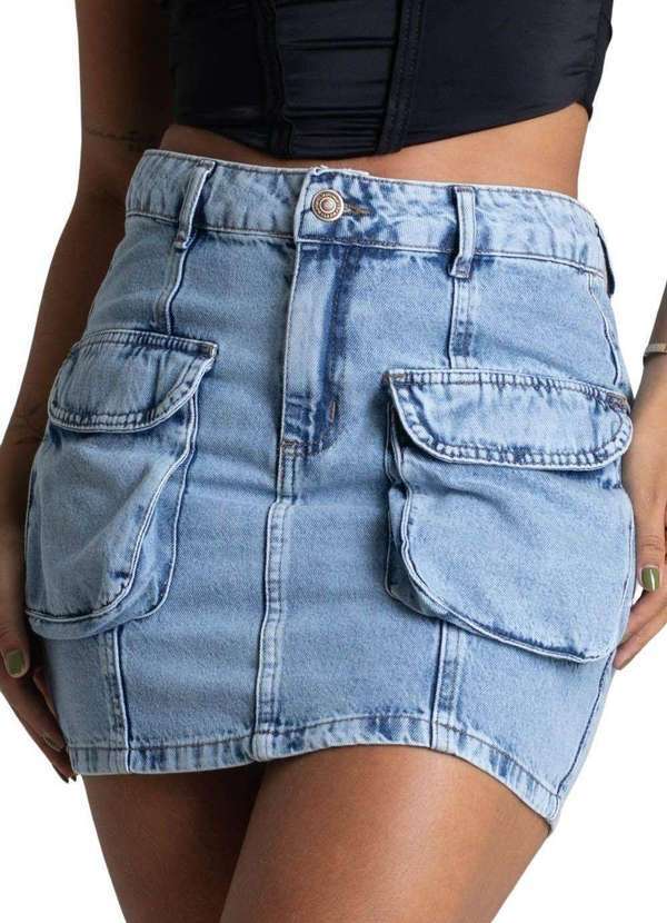 Saia Jeans Sawary - 278147 Azul - Sawary Oficial
