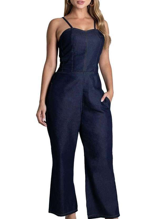 Macacão Jeans Sawary - 279000 Azul - Sawary Oficial