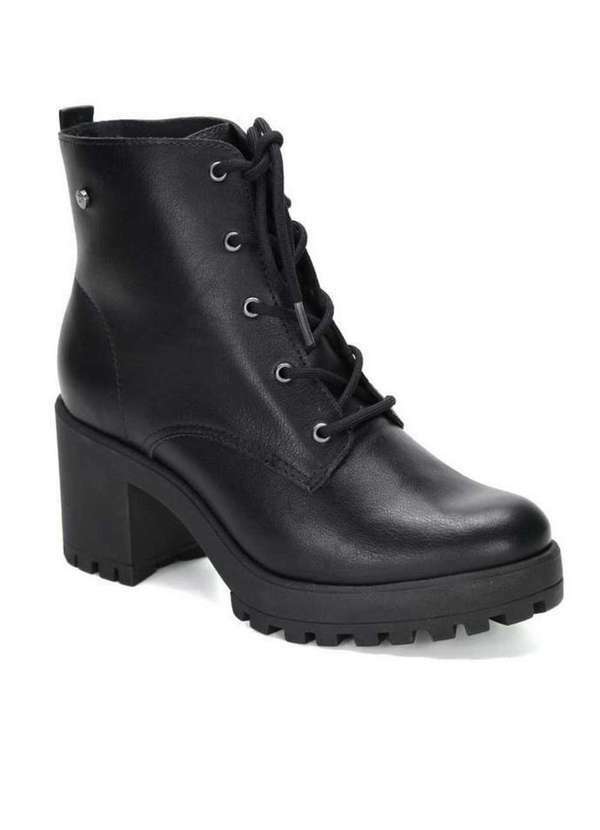 Bota Ramarim Coturno Tratorado Fem Preto 2256101-0001 Preto - Tida Calcados