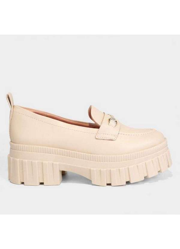 Mocassim Ramarim Tratorado Bege Claro Aveia 2310103-1 Aveia - Tida Calcados