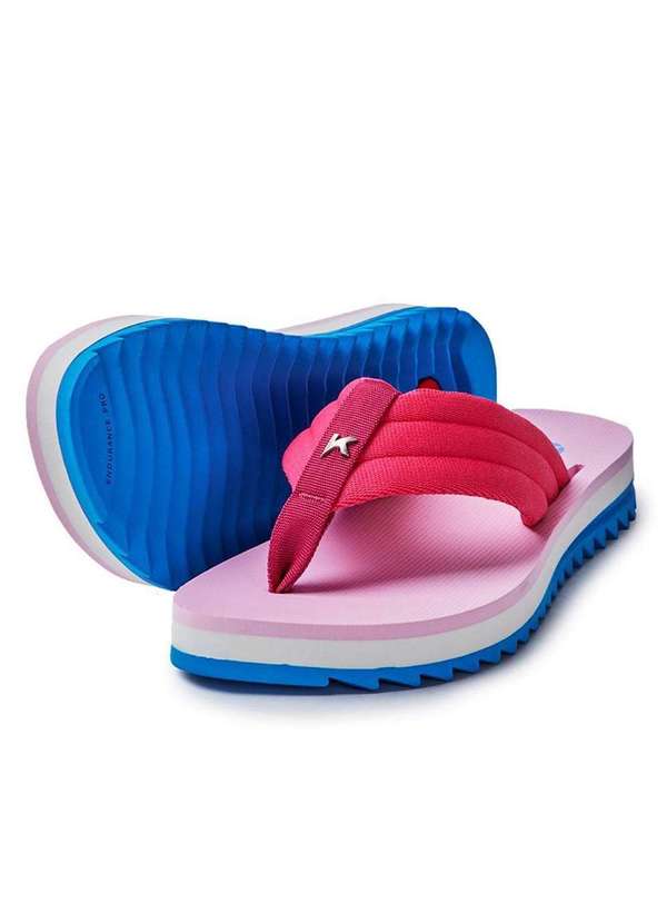 Chinelo Kenner Kyra Pro Comfy Feminino - Rosa e Azul Rosa - Cabana Magazine