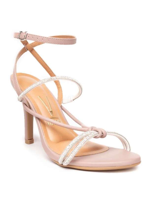 Sandalia Vizzano Tira Strass Salto Alto Feminina - Rose Rosa - Cabana ...