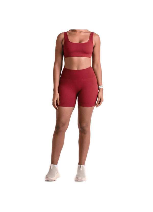 Top Lupo Seamless Basic Canelado Feminino Vermelho - Cabana Magazine