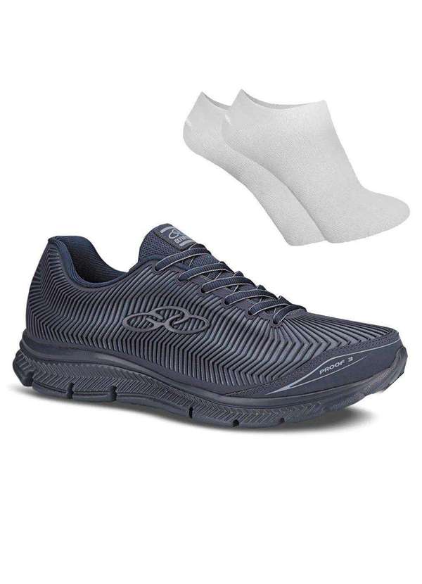 Kit Tênis Olympikus Proof 3 Unissex e par de Meia - Azul - Esporte Legal