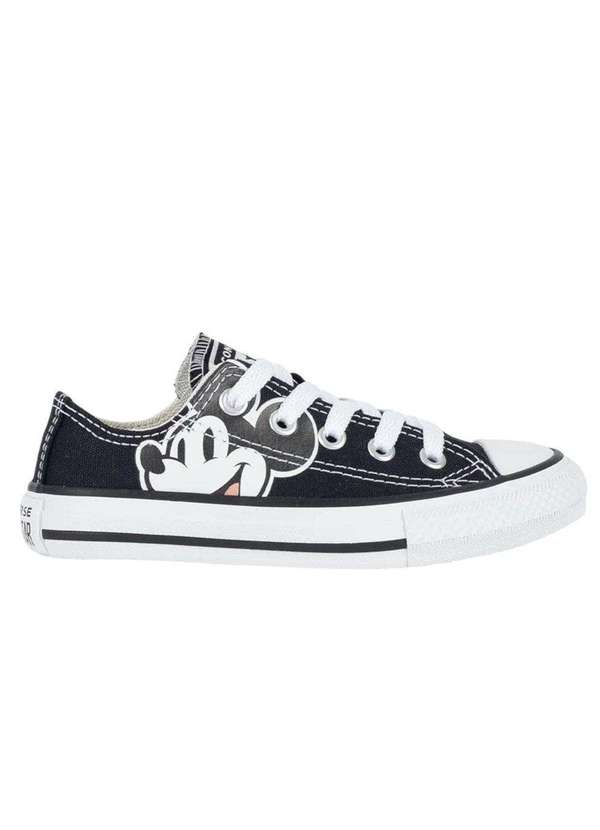 Tênis Converse All Star Chuck Taylor Disney Mickey Ox Infantil Preto ...