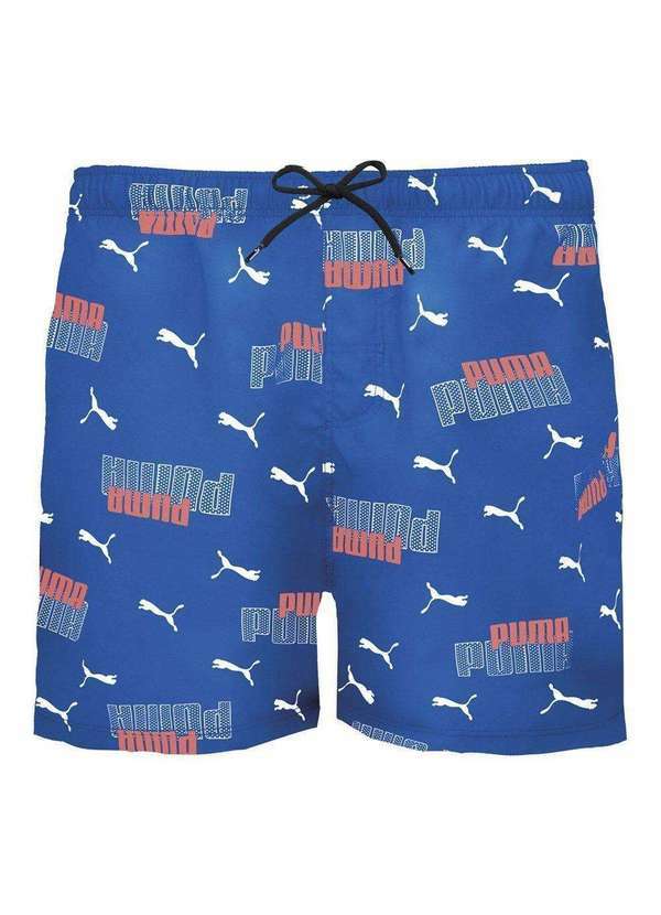 Short Puma Board Estampado Masculino Azul - Esporte Legal