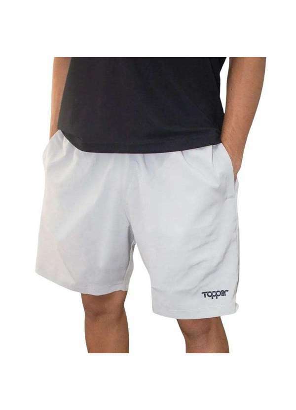 Bermuda Topper Zíper Treino Masculina Cinza - Esporte Legal