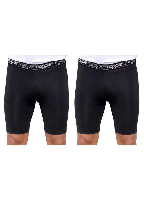 Kit 2 Bermudas Térmicas Topper Classic Masculina Preto - Esporte Legal