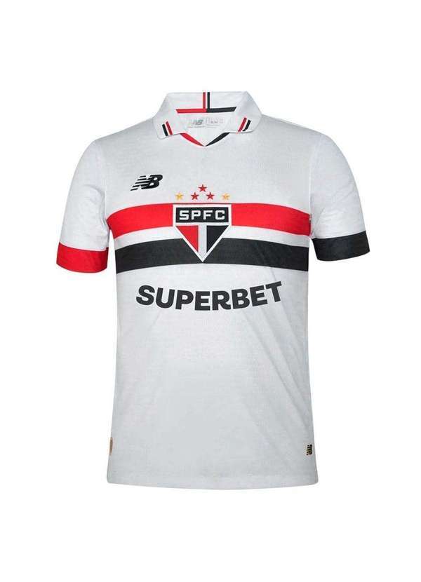 Camisa New Balance São Paulo I Torcedor 2024/25 Masculina Branco ...