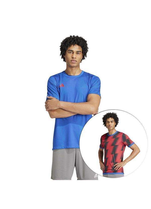 Camiseta Adidas Reversível 24 Masculina Azul - Esporte Legal