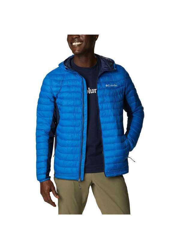 Jaqueta Columbia Powder Pass Hooded Masculina Azul - Esporte Legal