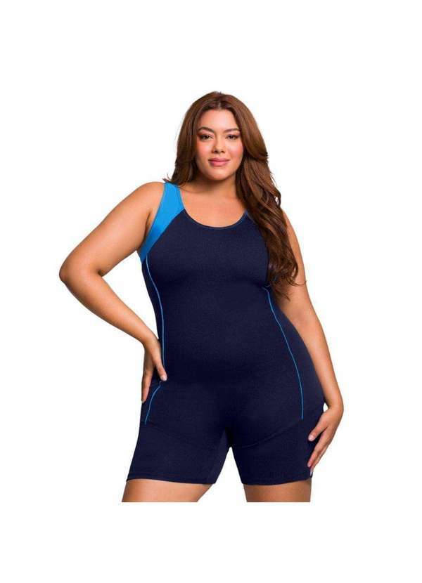 Maiô Selene Natação Plus Size Feminino Azul - Esporte Legal